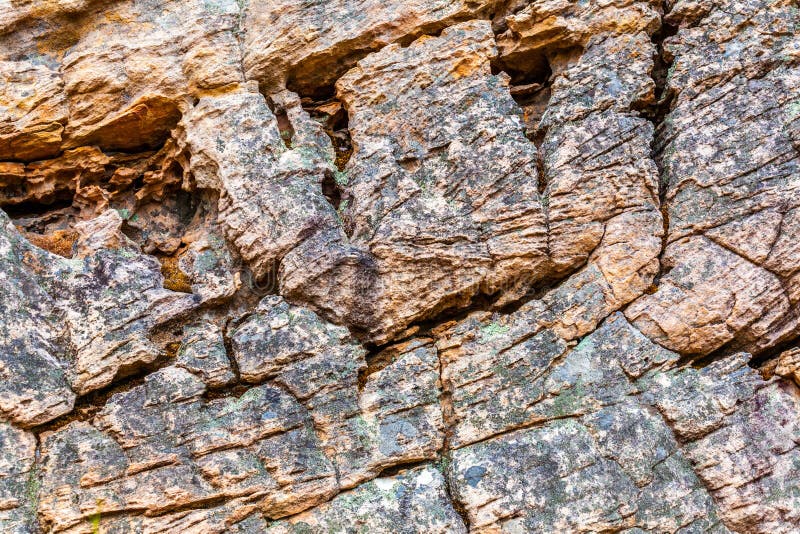 Weathered Rock with Cracks. Stock Image - Image of background, floor ...