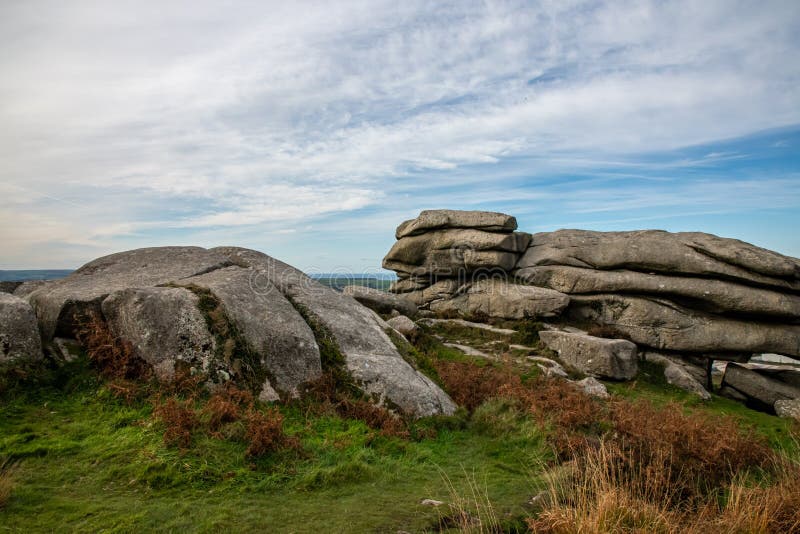 The Rock Formations at the Summit of Carn Marth, Cornwall Stock Photo ...