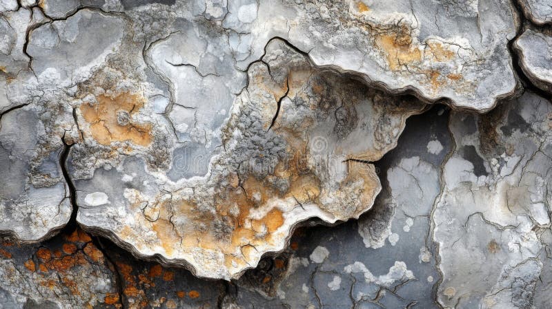 Weathered Rock Surface Shows Cracks and Color Variations Stock ...