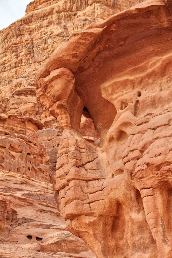 Wind Weathered Rock Formation in Desert Stock Image - Image of ...