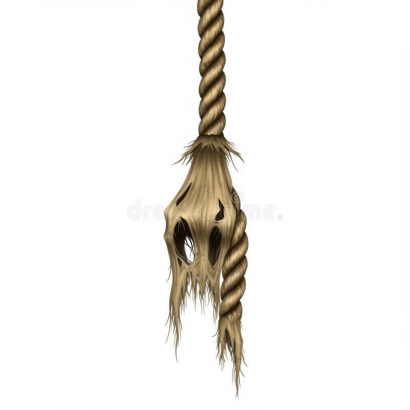 Weathered Rope Noose with Decaying Texture Stock Illustration ...