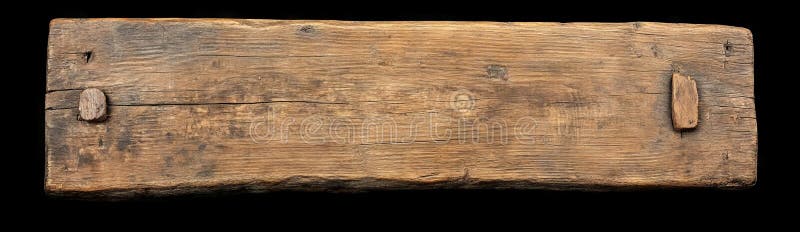 A Weathered, Rough Brown Plank from a Rustic Barn, Displaying a Long ...