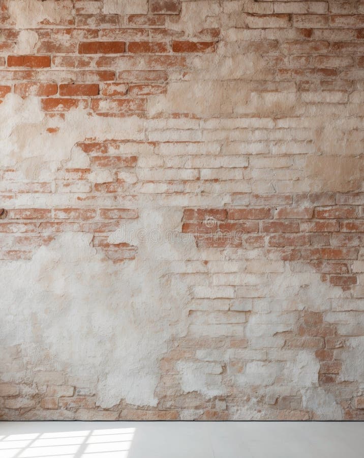 Weathered Rustic Brick Wall Texture Background with Natural Color ...