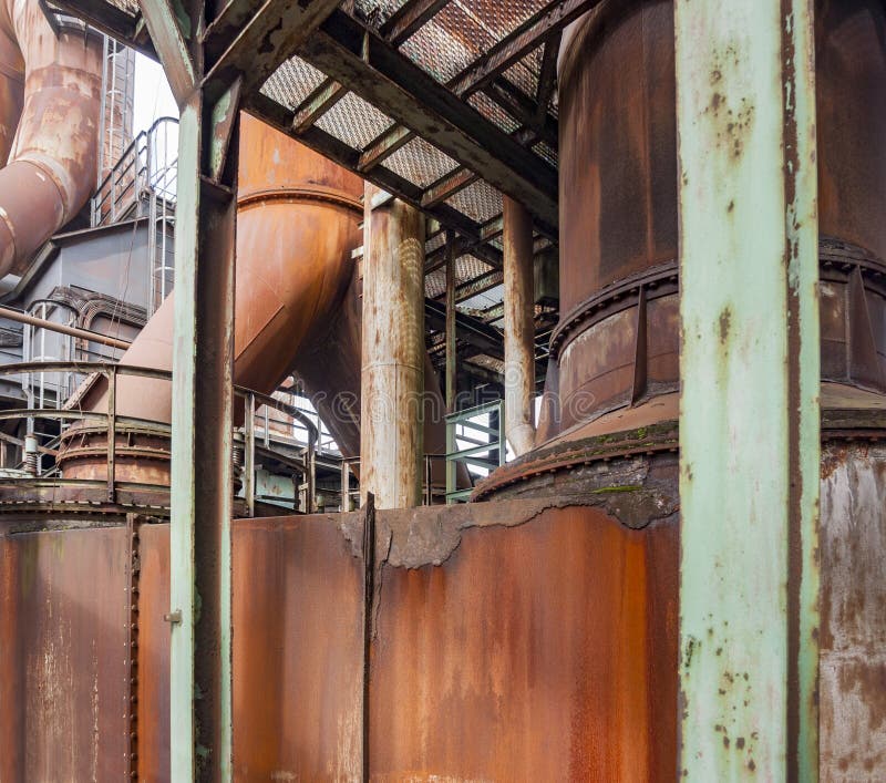 Rusty industrial scenery stock photo. Image of rust - 100583476