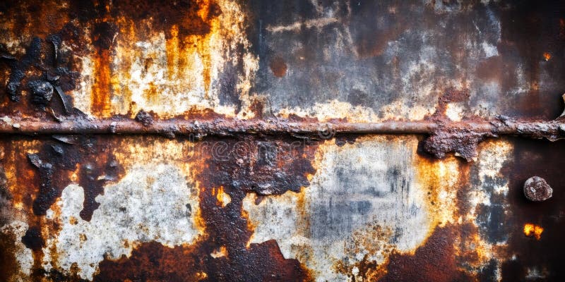 Grunge Rusty Metal Texture Background with a Horizontal Rusty Bar ...