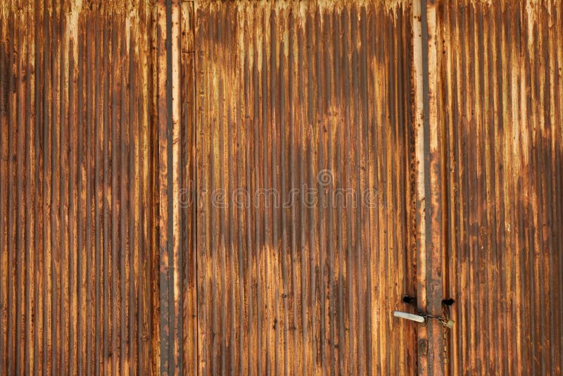 Weathered and Rusty Metallic Doors Stock Image - Image of door, rust ...