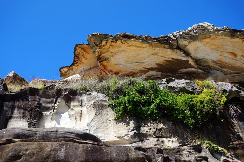 Weathered Sandstone Cliffs stock photo. Image of sandstone - 66687642