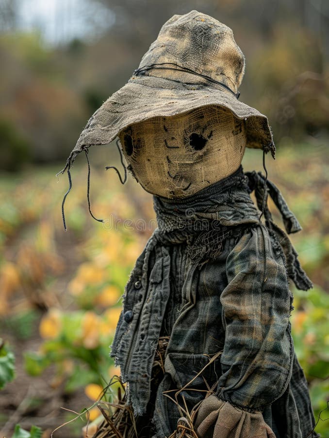 Weathered Scarecrow Straw Hat Stock Photos - Free & Royalty-Free Stock ...