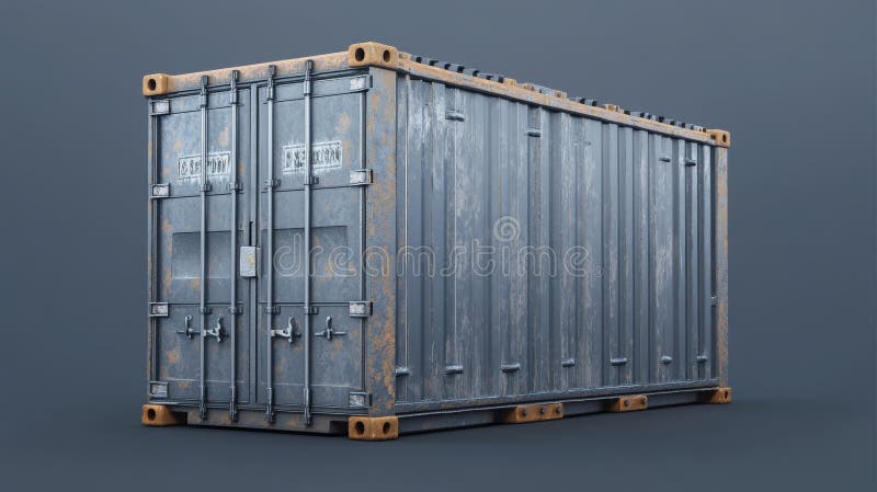 A Weathered Shipping Container, Ideal for Transportation or Storage ...