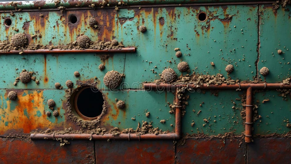 Weathered Shipwreck Hull, Barnacles, Rust, & High Quality Image Stock ...
