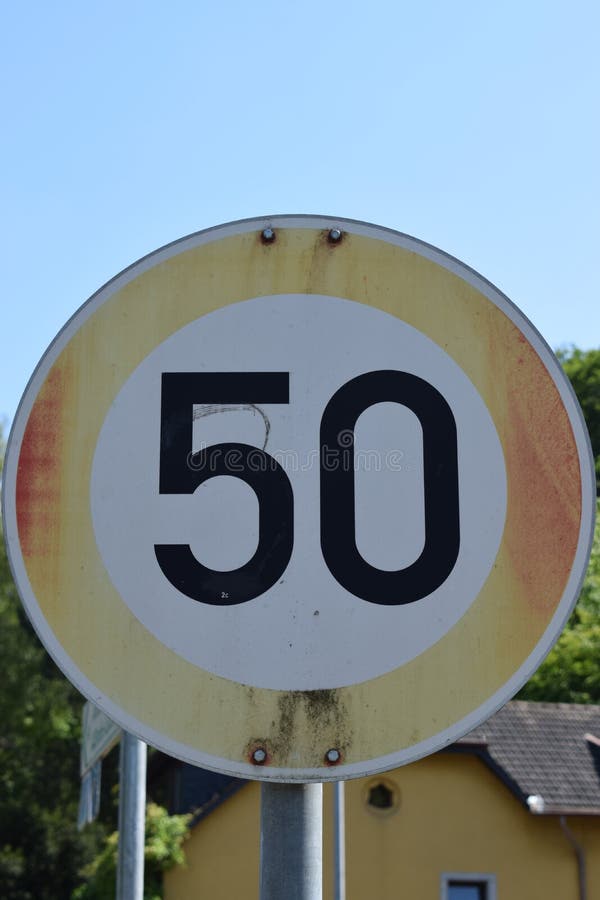 Sign Limit Speed and Train in a Fast Movement Stock Image - Image of ...