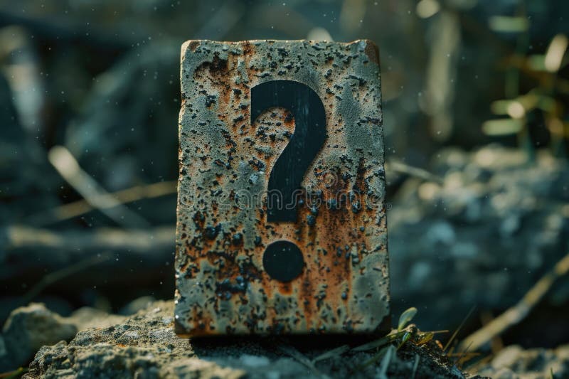 A Weathered Sign with a Question Mark Symbol. Suitable for Various ...