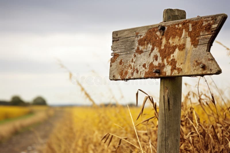 A Weathered Signpost Pointing Towards Safety Stock Photo - Image of ...
