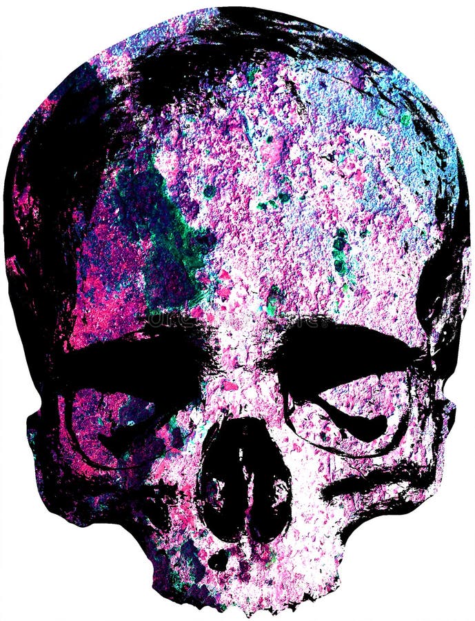 Skull Covered with Red Rust Stock Photo - Illustration of gothic ...