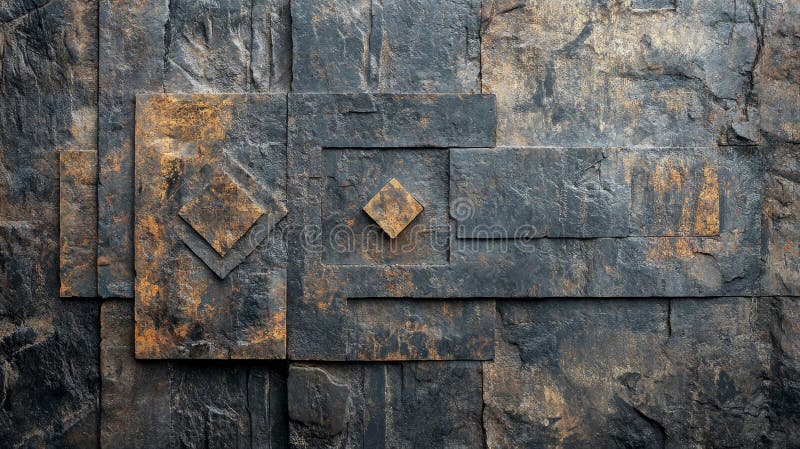 Weathered Slate Wall with Intricate Surface Texture and Patterns Stock ...