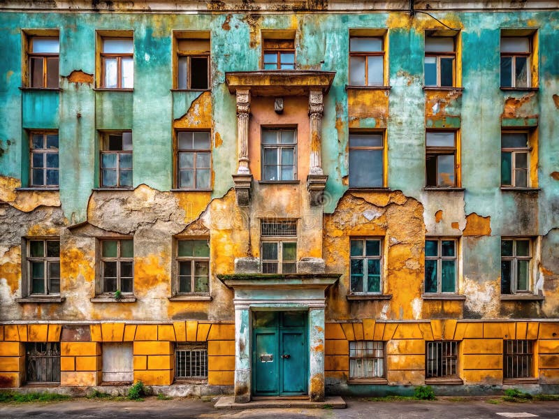 A Weathered SovietEra Facade Exploring the Brutalist Architecture and ...