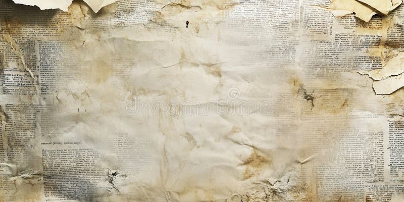 A Weathered, Stained Sheet Resembling Old Newspaper, Suggesting ...