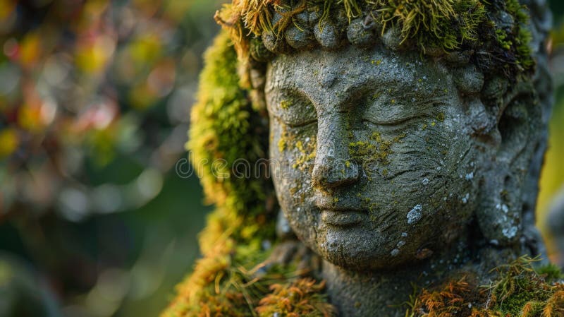 Statue covered in moss stock photo. Image of stone, texture - 314330546