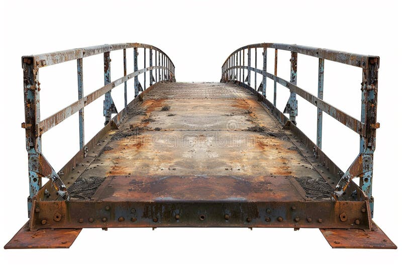 Rusty Metal Bridge Deck, Old Bridge Structure, Grunge Industrial Design ...