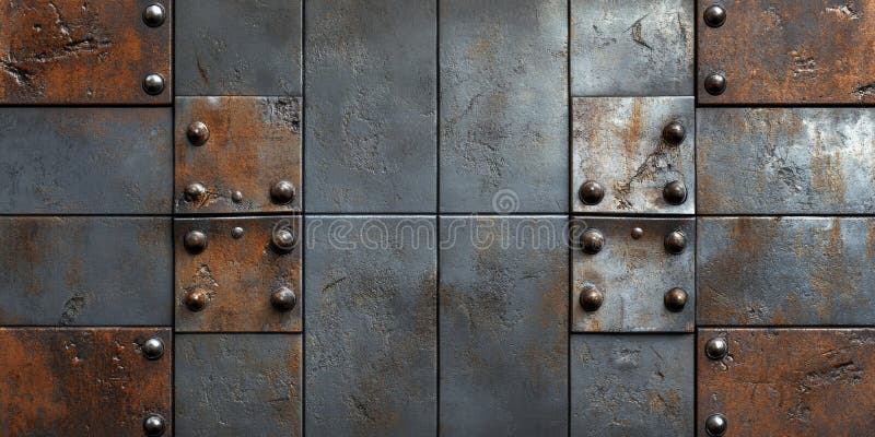 Weathered Steel Texture with Rust Patches and Metallic Shine, Giving a ...