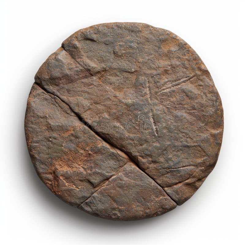 Weathered Stone Disc with Natural Patterns Stock Illustration ...