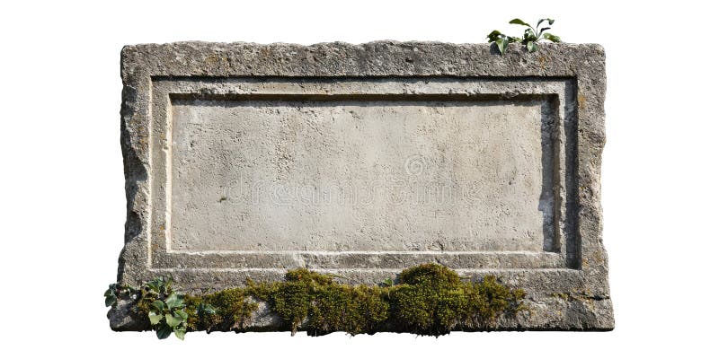 Weathered Stone Frame Rectangle Shape Isolated on Transparent ...