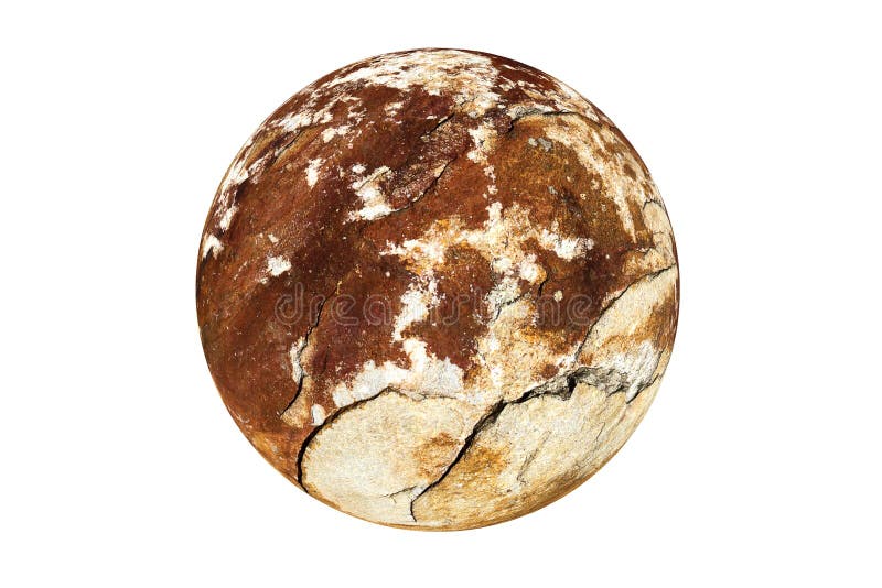 Weathered Stone Rock In A Round Sphere Shape Stock Photo - Image of ...