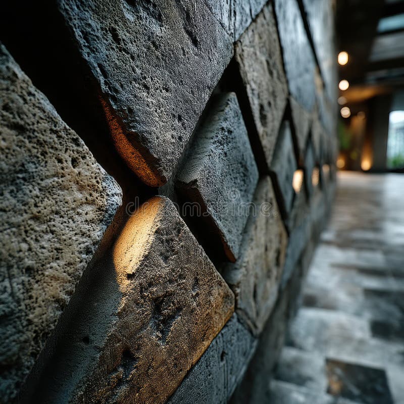 Geometric Stone Wall Erosion Stock Illustration - Illustration of ...