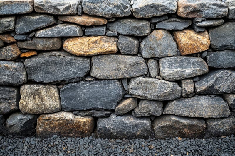 Weathered Stone Wall Ruins: Ancient Architecture and Rock Rubble in a ...