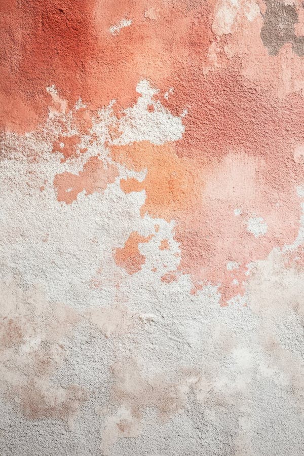Weathered Texture of Rustic Orange and White Plaster Wall Stock ...