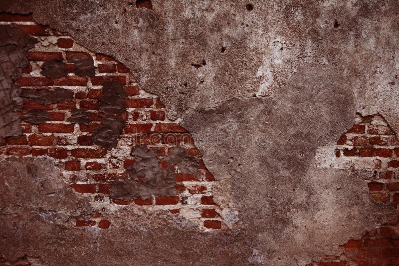A Weathered and Textured Brick Wall in Bad Condition Stock Illustration ...
