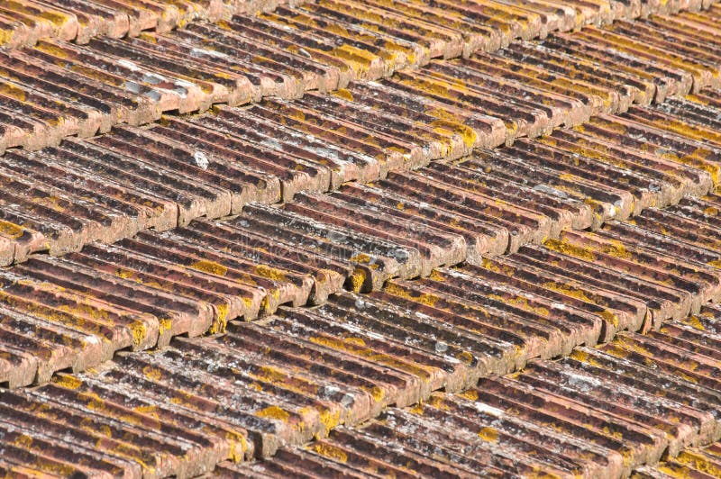 Weathered Tiles of House Roof Stock Image - Image of tile, background ...
