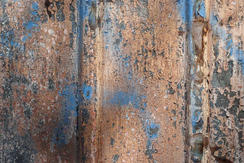 Tin Surface With Peeling Paint Stock Photo - Image of fence, obsolete ...