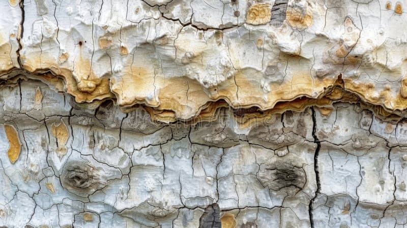 Weathered Tree Bark Texture with Peeling Layers Stock Illustration ...