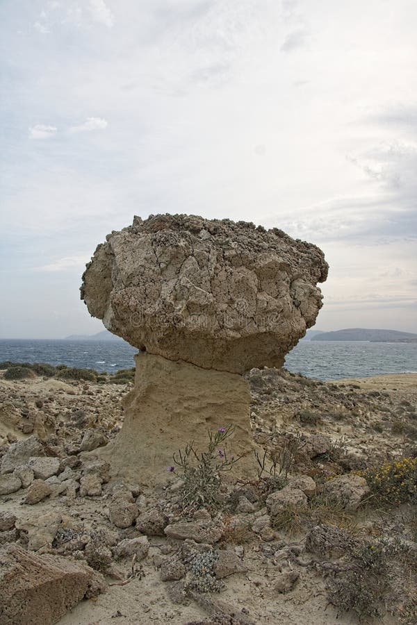 Weathered Tuff Formation Figures at Sarakiniko Milos Stock Image ...