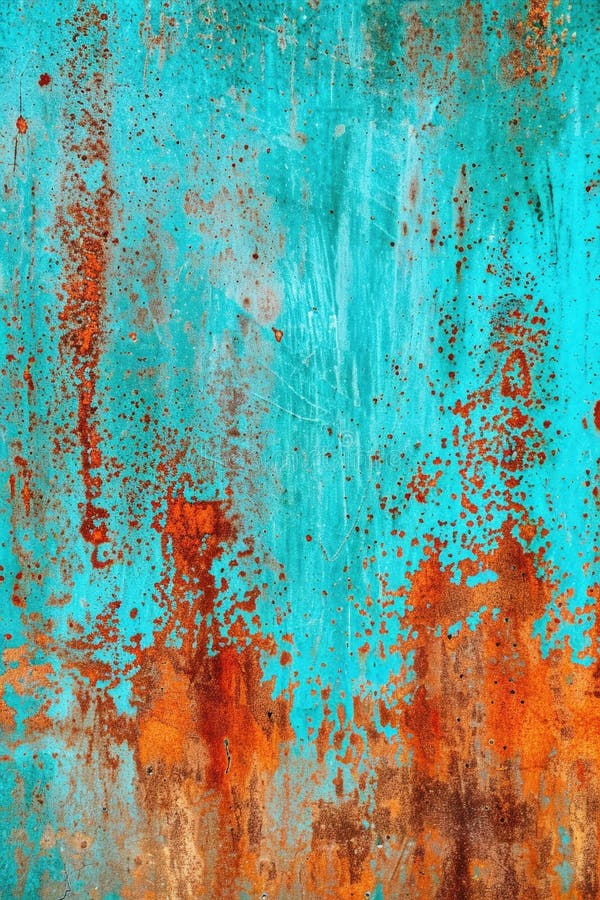 Rusty Wall Featuring Blue and Brown Colors in an Urban Environment ...