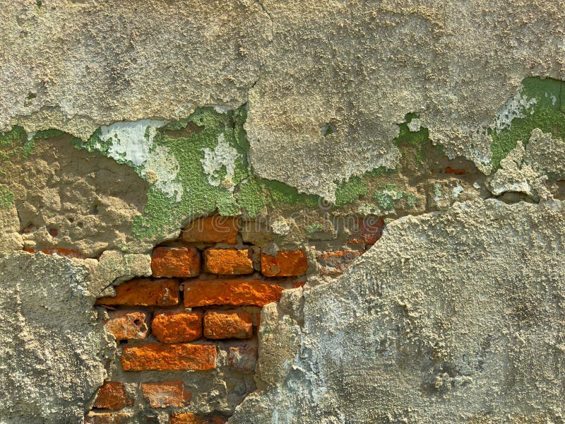 Wall with Exposed Brick Texture Stock Image - Image of flaw, exposed ...