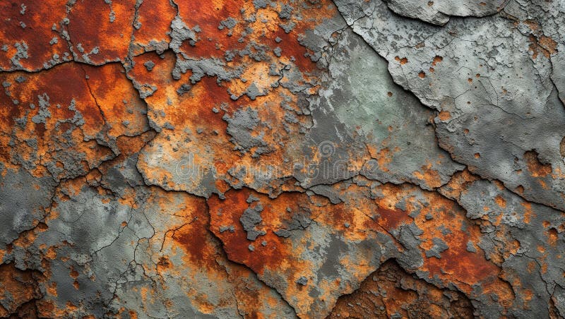 Weathered Wall Showing Rust and Decaying Paint Texture Stock ...
