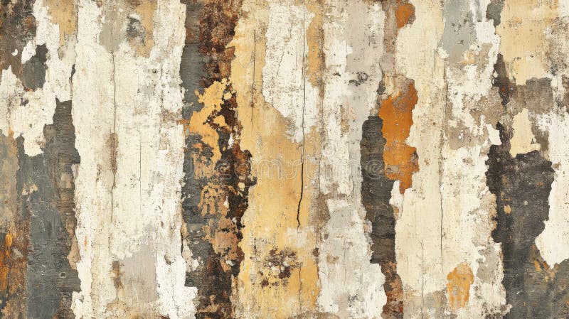 Weathered Wall Texture Showing Aged Paint and Decay Stock Illustration ...