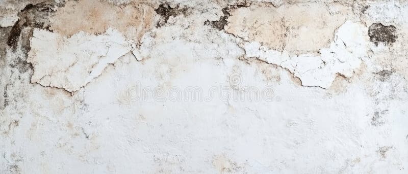 A Weathered, Whitewashed Wall with Patches of Peeling Paint and ...