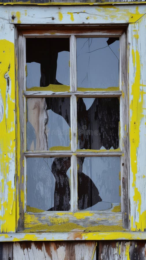 Weathered Window Frame and Broken Glass Texture Stock Photo - Image of ...