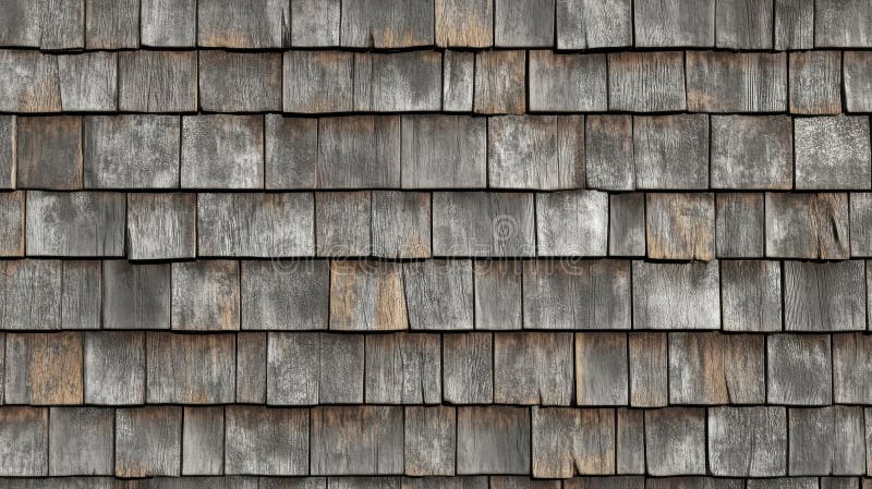 Weathered Wood Shingles - Seamless Texture Stock Photo - Image of ...