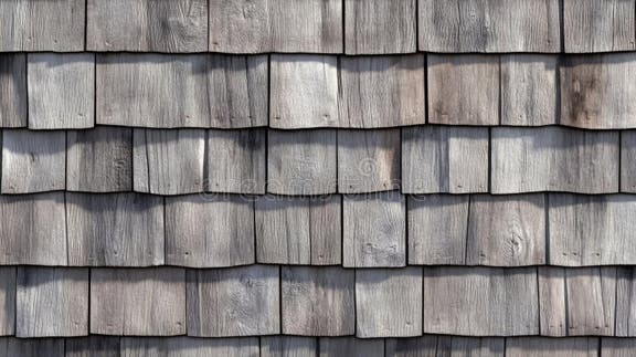 Weathered Wood Shingles, Seamless Texture for Rustic Design Stock Image ...