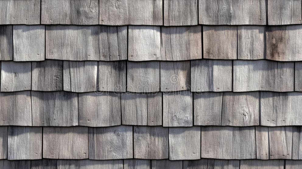 Weathered Wood Shingles, Seamless Texture for Rustic Design Stock Image ...