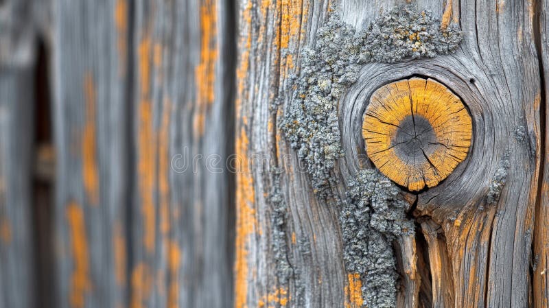 Weathered Wood Texture Shows Knot and Age Stock Illustration ...