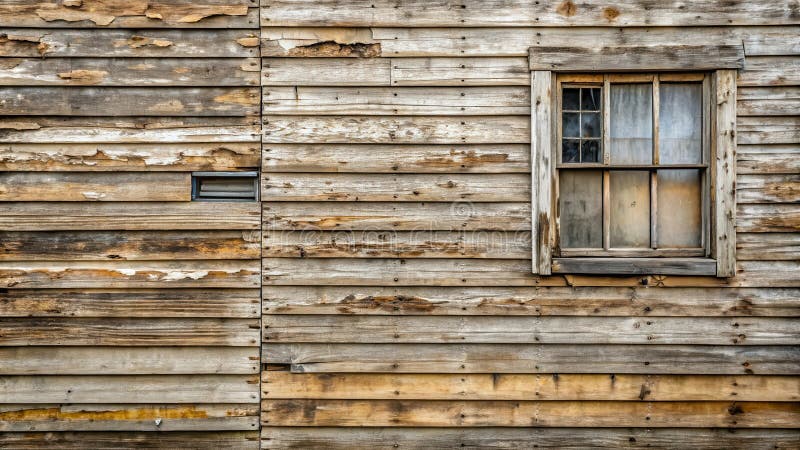A Weathered Wood Wall Texture Featuring a Small Window and a ...
