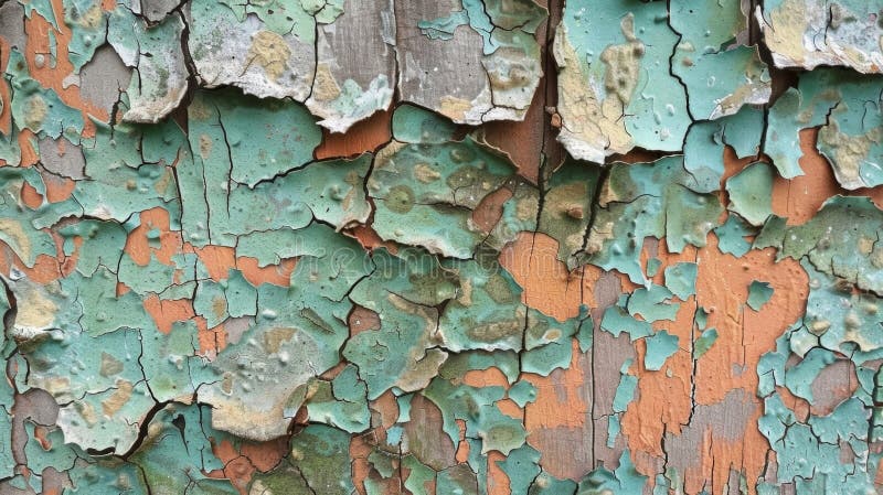 Weathered Wood the Wooden Surface Beneath the Chipped Paint is Exposed ...