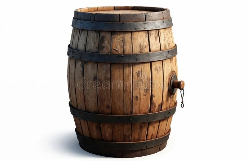 Weathered Wooden Barrel for Aging Wine, Whiskey, Rum, Spirits. Rustic ...