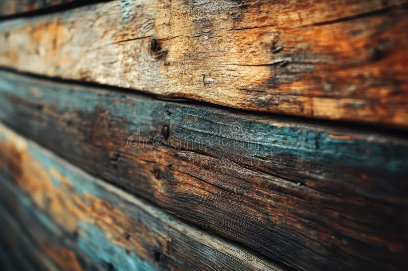 Weathered Wooden Planks Rustic Texture Background Stock Illustration ...