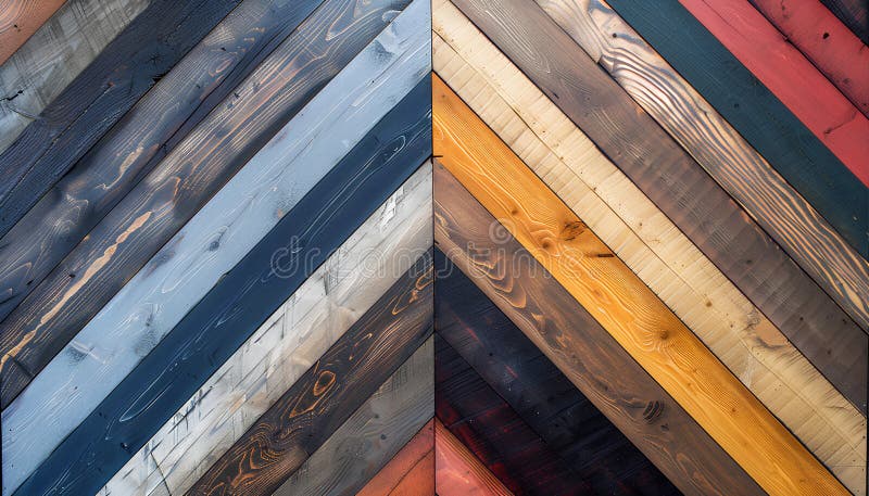 Weathered Wooden Planks Texture. Colorful Wooden Panel with Chevron ...